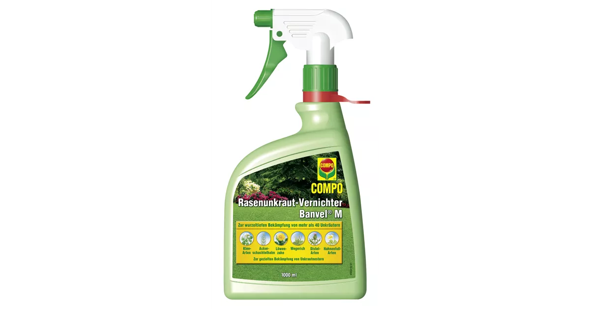 Herbizidspray von COMPO, Rasenunkraut-Vernichter Banvel M Spray ...